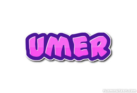 Umer Logo Free Name Design Tool From Flaming Text
