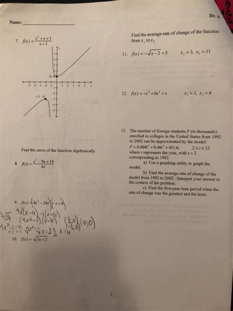 Solved 1 5 Analyzing Graphs Of Functions Problem Use A