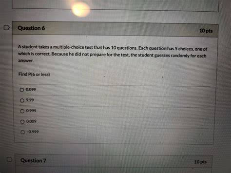 Solved Question 6 10 Pts A Babe Takes A Multiple Choice Chegg Com
