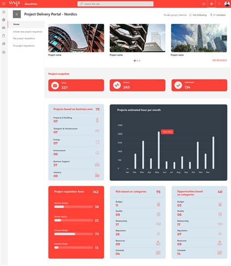 Sharepoint Site Project On Behance