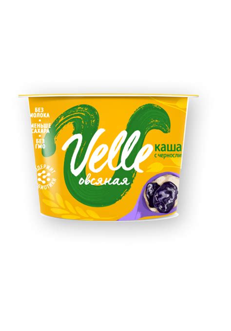 Растительная овсяная каша с черносливом Velle
