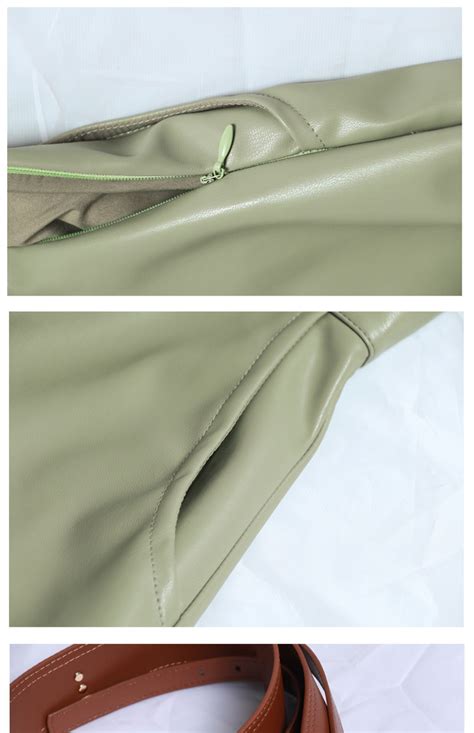 가죽 플레어 벨트세트 햅번 스커트 그린 핸드메이드 롱 명품 치마