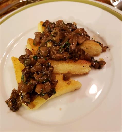 Homemade Pan Seared Polenta With Mushroom Ragout Rfood