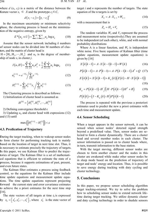 Sensor Scheduling Algorithm Target Tracking Oriented