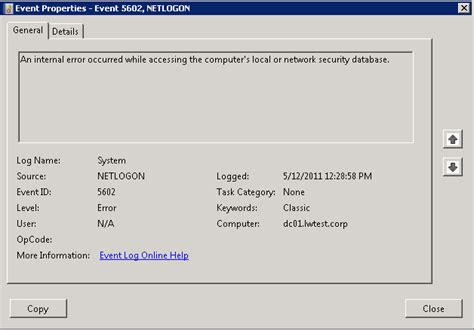 Netlogon Error 5602 In Windows 2008 Netlogon Error 5602 In Windows 2008