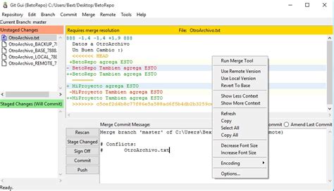 holocron git con git cola pull merge y resolución de conflictos
