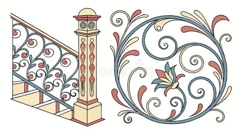 Ornate Architectural Column Base Design Element Vector Design Generative Ai Stock Illustration