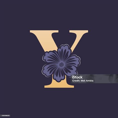 꽃 알파벳 Y 로고 와 꽃 이니셜 Y 로고 템플릿 0명에 대한 스톡 벡터 아트 및 기타 이미지 0명 고급 꽃 식물 Istock