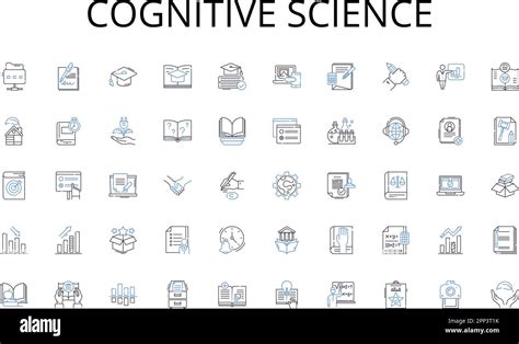 Cognitive Science Line Icons Collection Success Effectiveness Efficiency Productivity