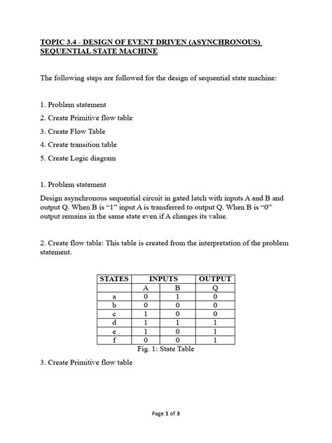 Topic 34 Design Of Event Driven Sequential Finite Machine Pdf
