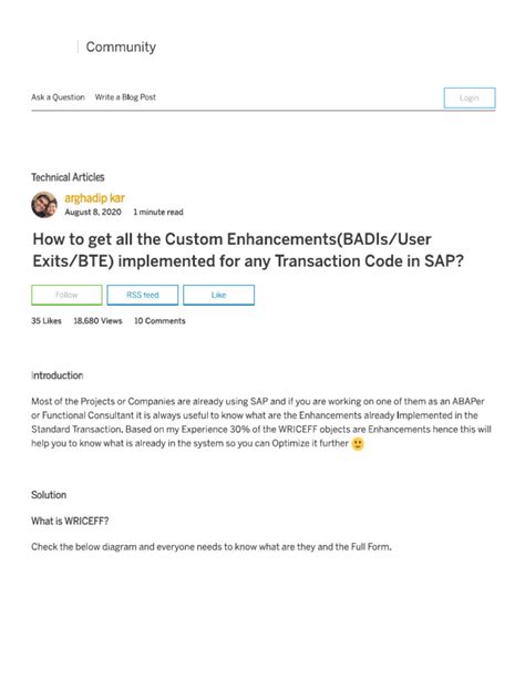 How To Get All The Custom Enhancement Implemented For Any T Code In Sap