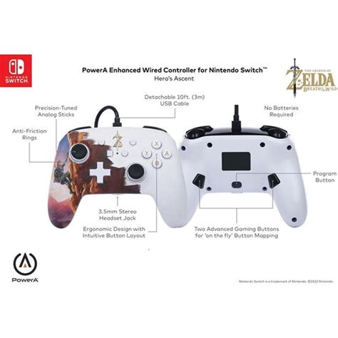 Powera Enhanced Wired Controller For Nintendo Switch Heros Ascent Hero Ascent