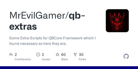GitHub MrEvilGamer Qb Extras Some Extra Scripts For QBCore Framework Which I Found Necessary