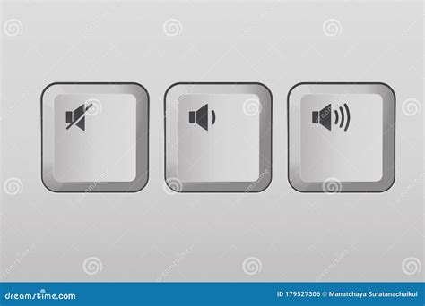 Volume Up Volume Down Mute Keyboard Stock Vector Illustration Of