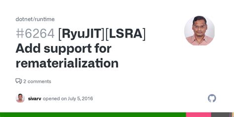 Ryujit Lsra Add Support For Rematerialization · Issue 6264 · Dotnet