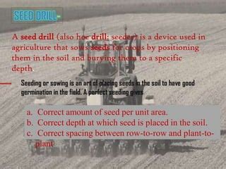 Seed Drill Caliberation PDF Agriculture Industries