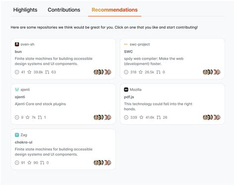 implement repo recommendations in the design system · issue 1000 · open sauced app · github