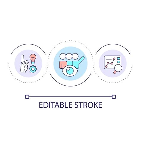premium vector research conclusion loop concept icon