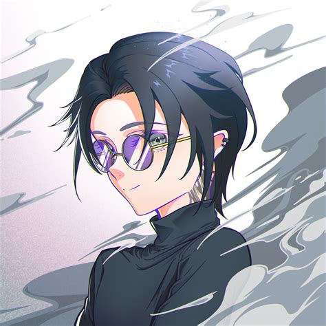 Yunillust Digital Art Artwork Illustration Anime Short Hair Women With Glasses Glasses Portrait