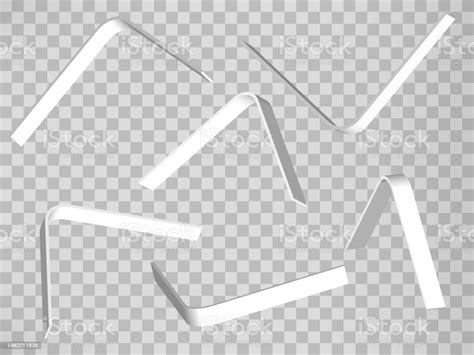 투명한 배경에 3d 구부러진 판 세트입니다 구부러진 플레이트 3d 아이콘 그림에는 다양한 보기와 각도가 있습니다 디자인을 위한 그래픽 요소의 추상적인 개념 등측투영법에 대한