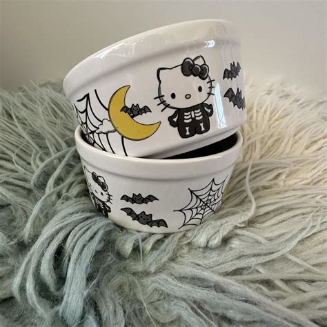 Hello Kitty White Ramekins With White Interior Depop