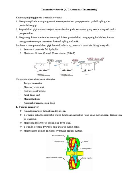 Keuntungan Dan Komponen Transmisi Otomatis Pdf Sains And Matematika Komputer
