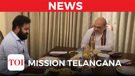 Amit Shah Amit Shah Meets Tollywood Actor Jr Ntr In Hyderabad City