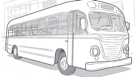 대형 버스 그림이 표시됩니다 버스 색칠 그림 버스 수송 배경 일러스트 및 사진 무료 다운로드 Pngtree