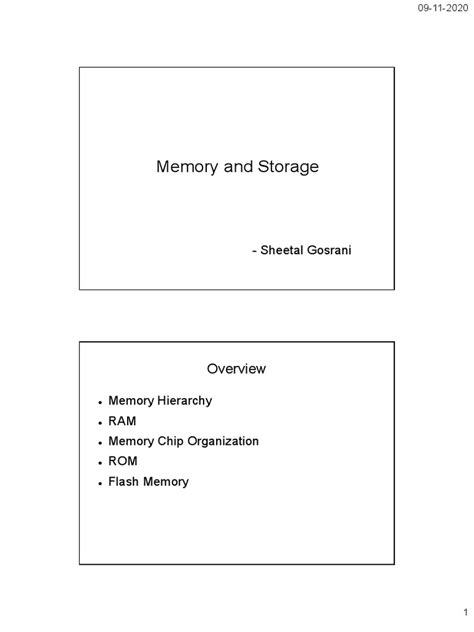 Memory And Storage Compatibility Mode Pdf Random Access Memory