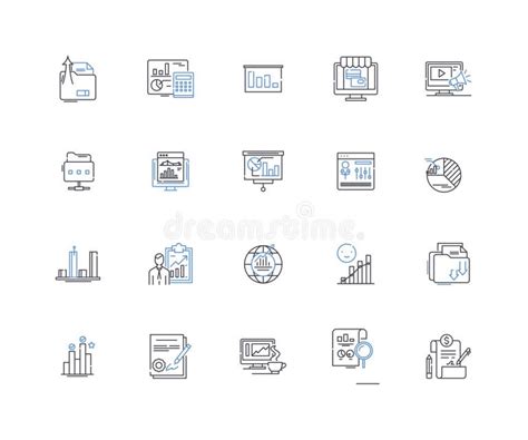 Data Analysis Tool Line Icons Collection Analytics Insights