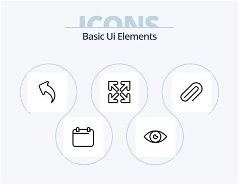 Basic Ui Elements Line Icon Pack 5 Icon Design Video Storage Mobile