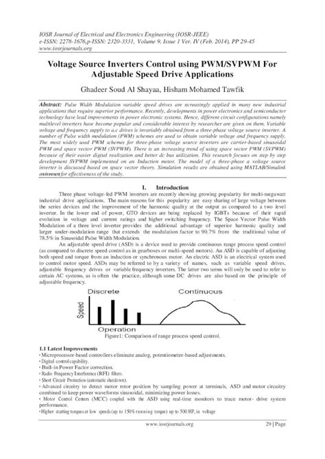 Pdf Voltage Source Inverters Control Using Pwmsvpwm For · Pdf