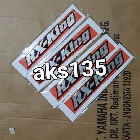 Jual Stiker Logo Emblem Cover Box Aki Dan Tangki Rx King Rxking Hitam Original