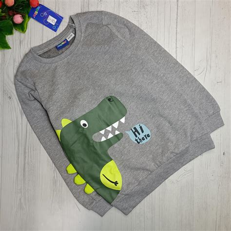 ᐉ Кофта свитшот Lupilu для мальчика утепленная 110 116 см Серый • Купить в Киеве Украине