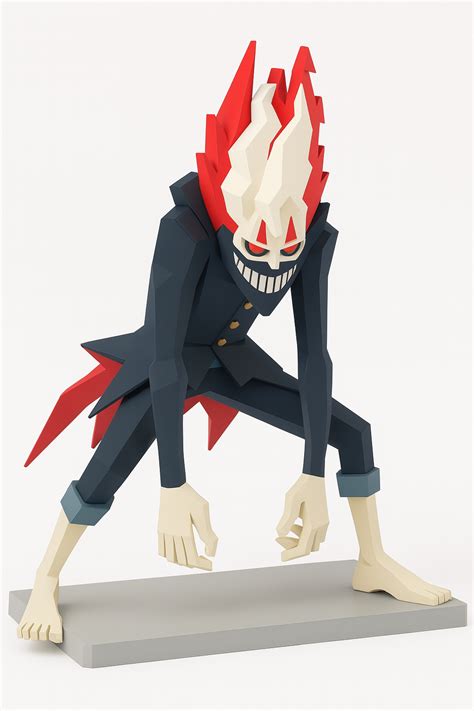 👾 Ken Okarun Takakura Yokai Transformation Pose Dandadan 3d Printable Figure・free Stl