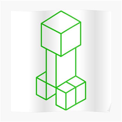 Minecraft Creeper Poster For Sale By Jamcayt Redbubble