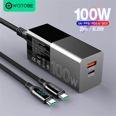 Pd 100w Laptop Power Charger Usb C Chargers Macbook 100w Laptop Charger Usb C 100w Mobile