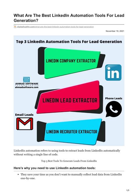 Ppt What Are The Best Linkedin Automation Tools For Lead Generation Powerpoint Presentation