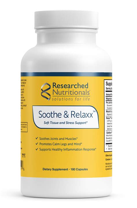 Researched Nutritionals Soothe And Relaxx Soft Tissue Muscle Joint