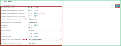 Set Up Claim Form Defaults Carestack User Resource Center