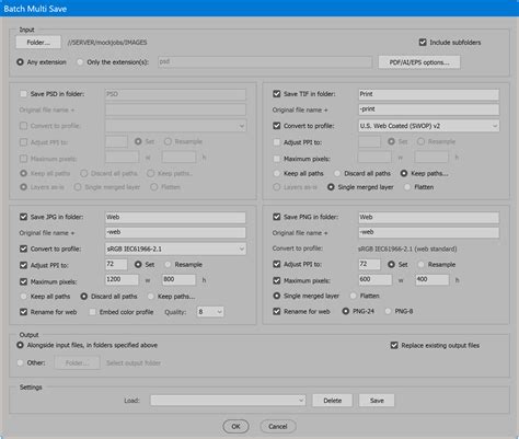Photoshop Script Batch Multi Save
