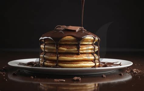 دانلود عکس باکیفیت بشقاب پنکیک با سس شکلات دانلود رایگان فایل لایه باز، Psd، وکتور، لوگو و موکاپ