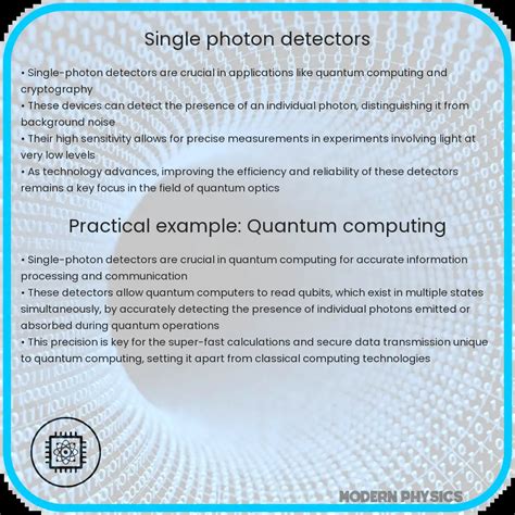 Single Photon Detectors Efficiency Speed And Quantum Optics