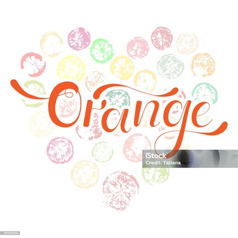 비타민 오렌지 손으로 쓴 검은 스크립트 얇은 타이포그래피 텍스트 문자 메시지와 흰색 배경에 격리 서예 문구 0명에 대한 스톡 벡터 아트 및 기타 이미지 Istock