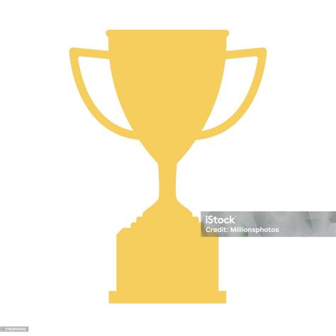 트로피 컵 로고 기호는 흰색 배경에 고립되어 있습니다 챔피언 및 승리 개념 1에 대한 스톡 벡터 아트 및 기타 이미지 1 1위 Championship Istock