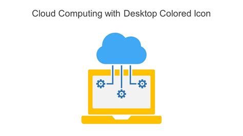 Cloud Computing With Desktop Colored Icon In Powerpoint Pptx Png And Editable Eps Format