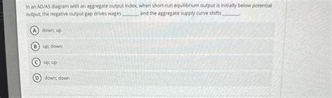 Solved In An Adas Diagram With An Aggregate Output Index