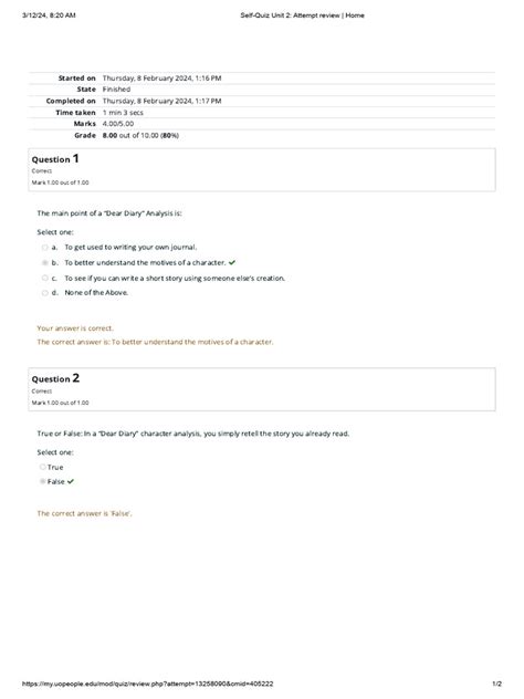 Self Quiz Unit 2 Attempt Review Home Pdf