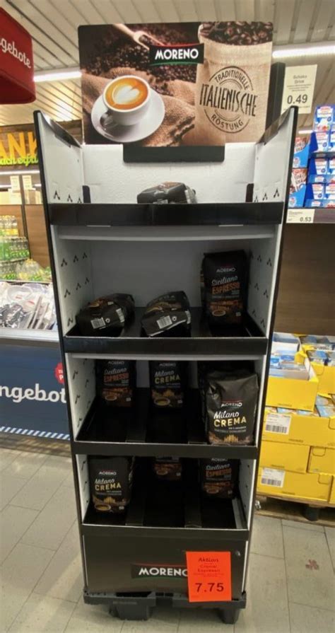 Aldi Morena Kaffee Eigenmarke Pos Display Bodenaufsteller Naschkater
