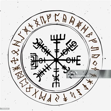 푸타크 노르세 섬과 바이킹 룬 세트 매직 핸드는 스크립트 부적으로 기호를 그립니다 아이슬란드의 고대 룬의 벡터 세트입니다 갈드라스타피르 초기 북부 마법의 신비한 징후 민족